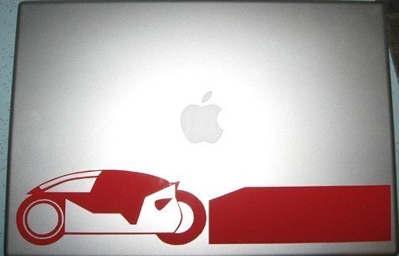 Tron Movie Light Cycle Macbook Vinyl Rub-on Decal Sticker Sci - Etsy