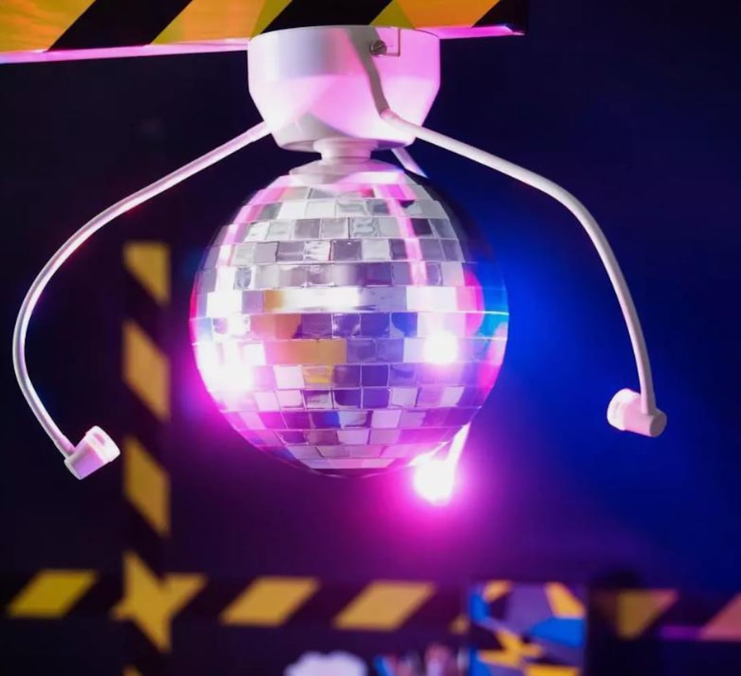 Ikea Dansa Pendant Lamp Disco Light LED Rotating Sphere Disco Ball ...