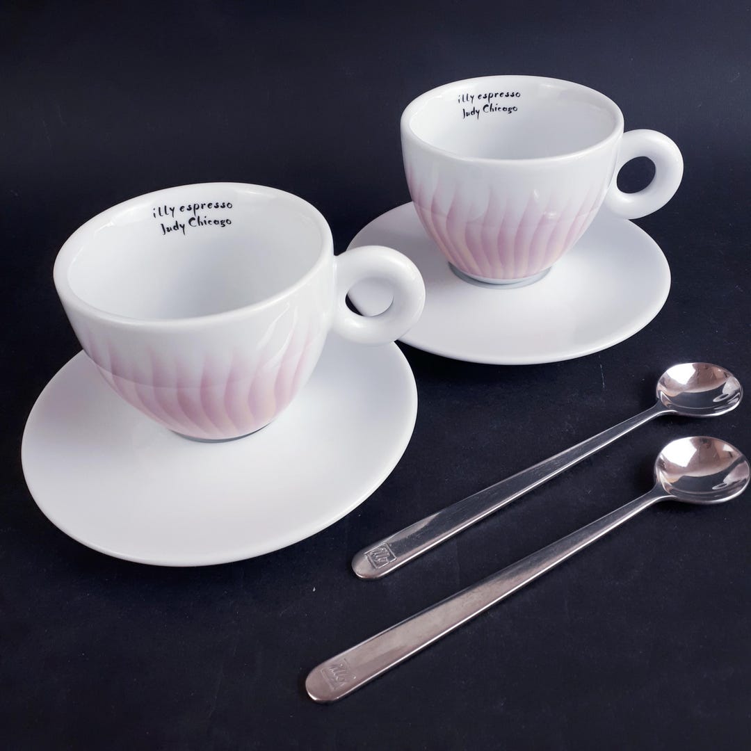 Illy Art Collection Judy Chicago Fuchsia Pink – Pair of Cappuccino Cups ...