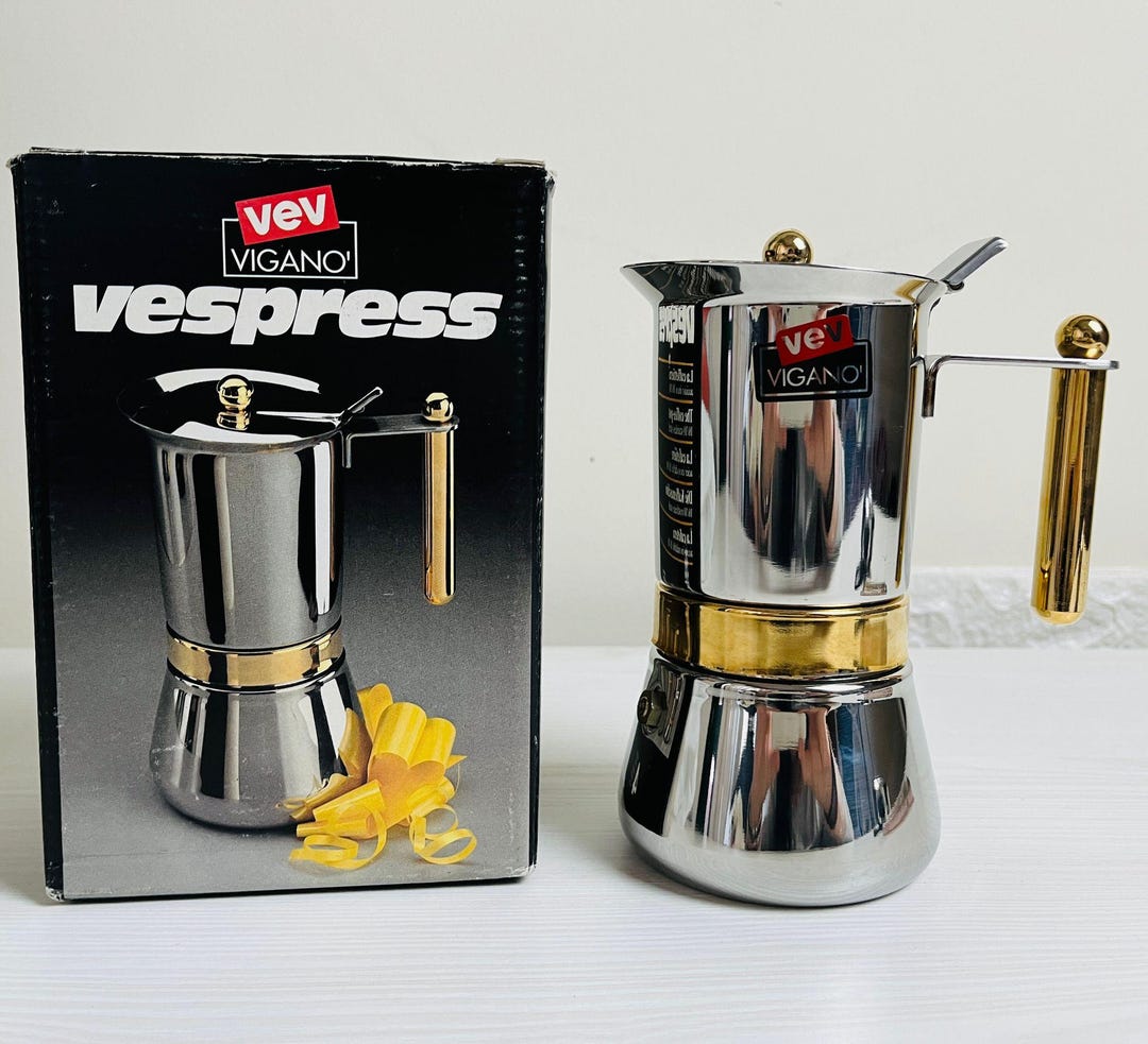 VEV Vigano 4 Cup Coffee Maker Vespress Line the NEW Coffee Maker 18/10 ...