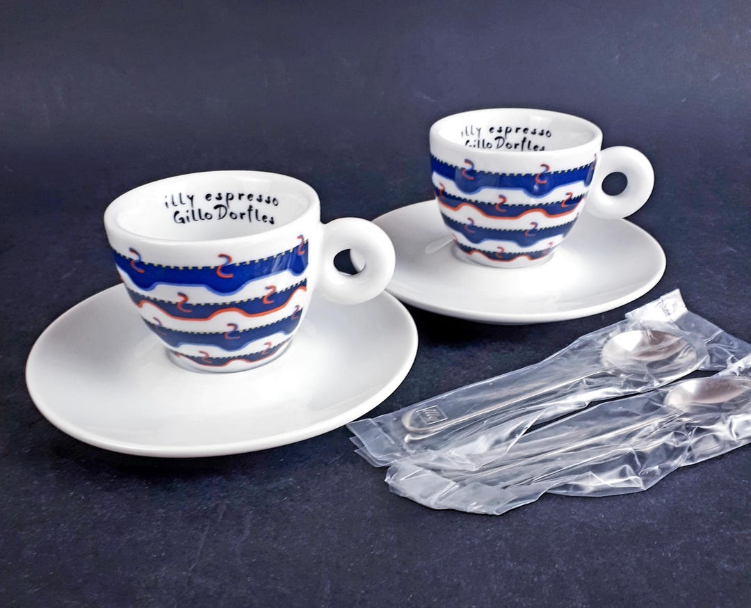 Illy Gillo Dorfles Espresso Cups With Saucers and Spoons – Illy Art ...