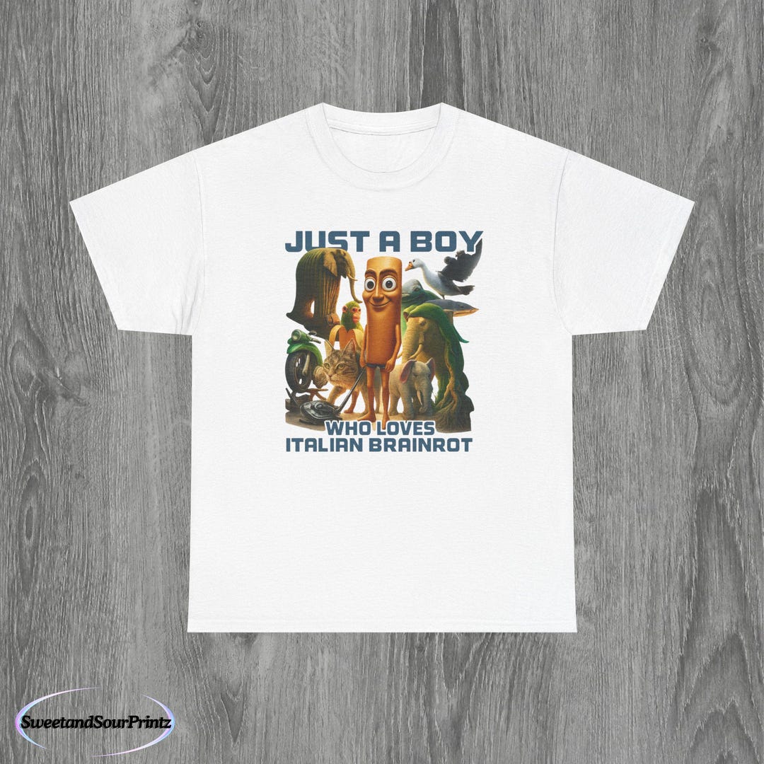Italienisches Brainrot, Meme T-Shirt, lustiges Y2K Gehirnrot Design ...