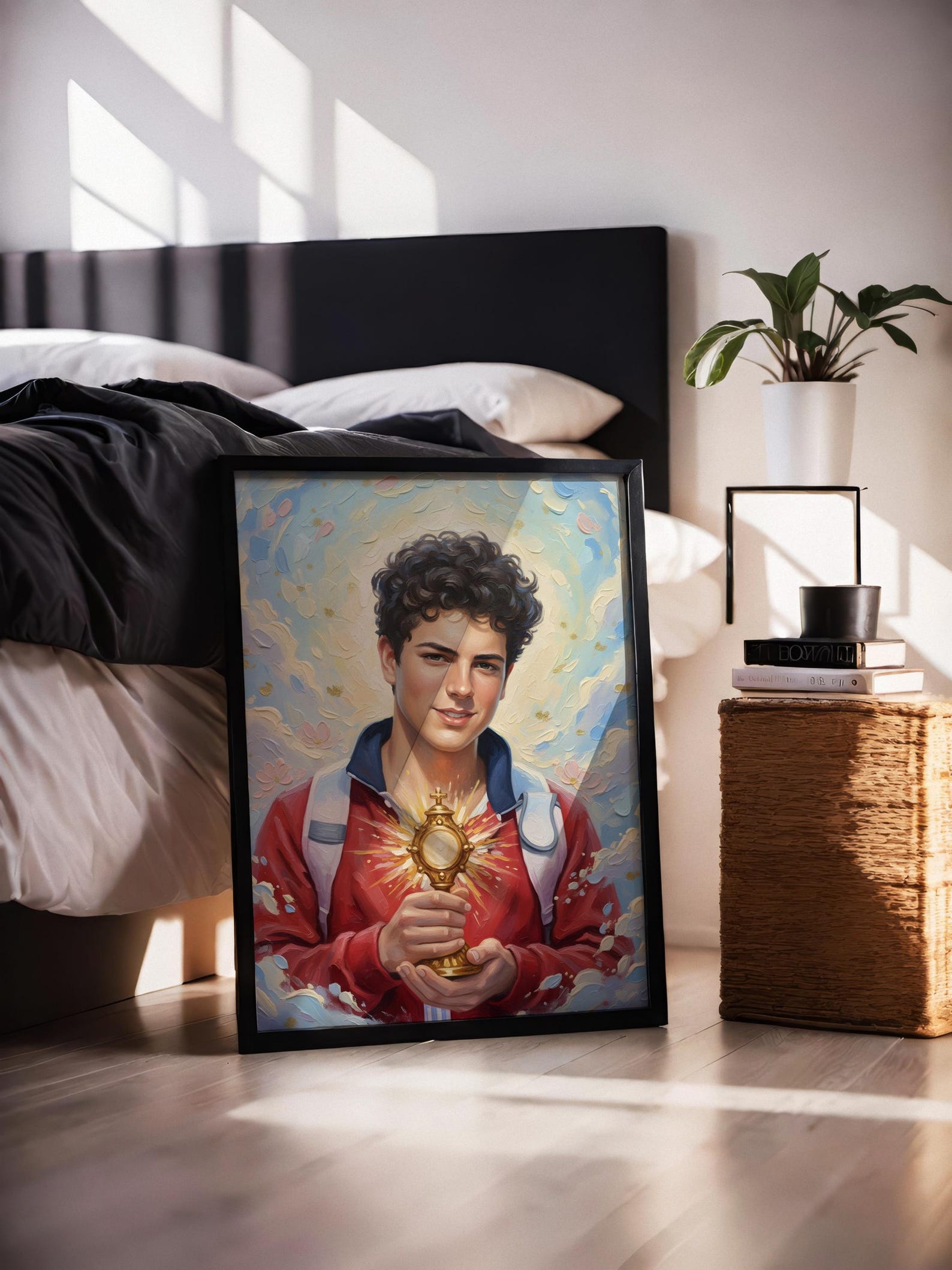 Saint Carlo Acutis Painting: Catholic Wall Art (digital Download) - Etsy
