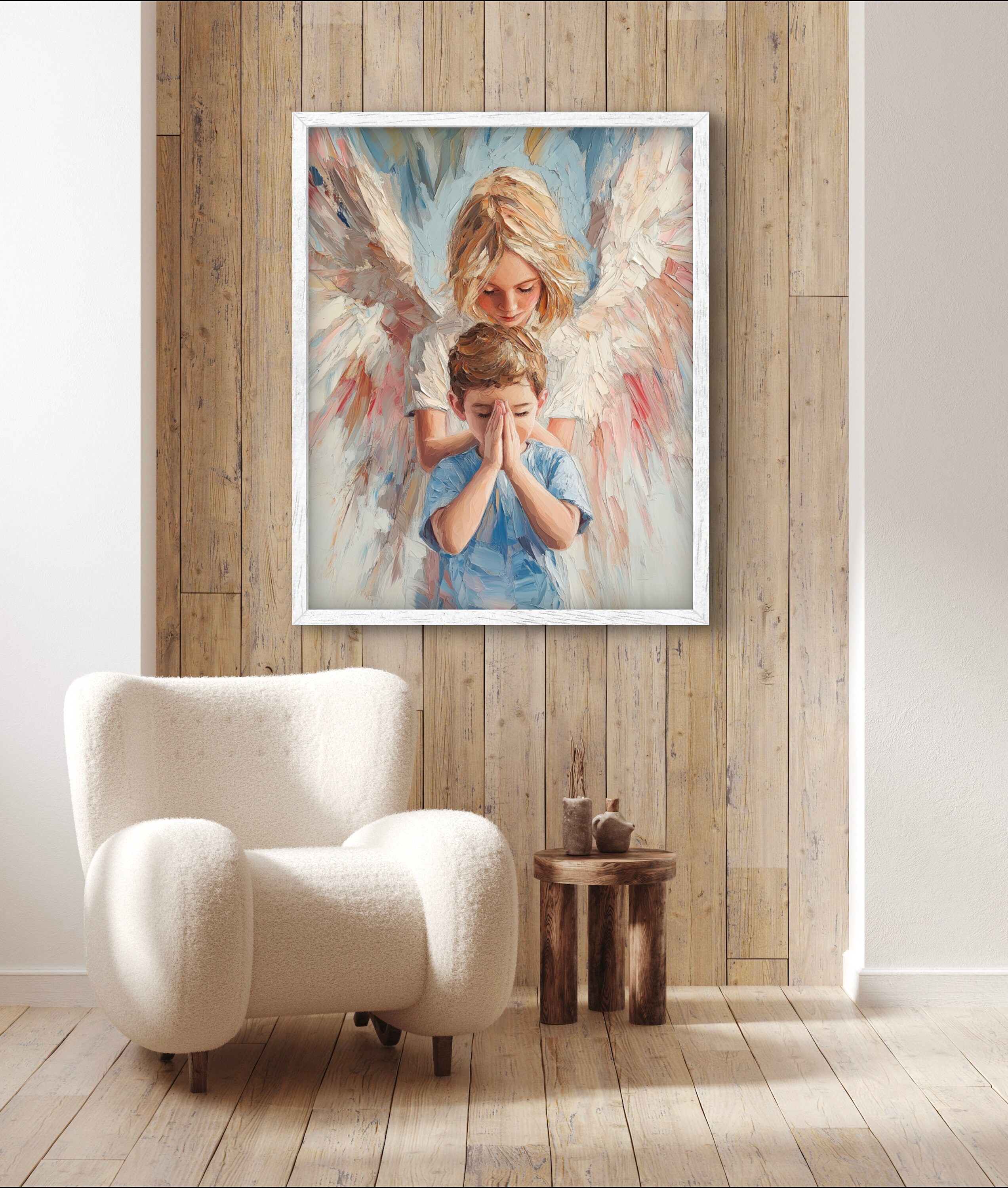 Guardian Angel With Boy - Christian Wall Art, Religious Painting ...