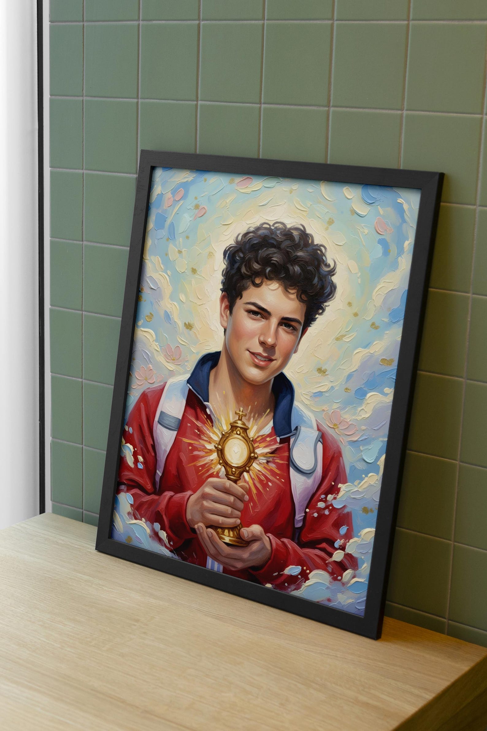 Saint Carlo Acutis Painting: Catholic Wall Art (digital Download) - Etsy