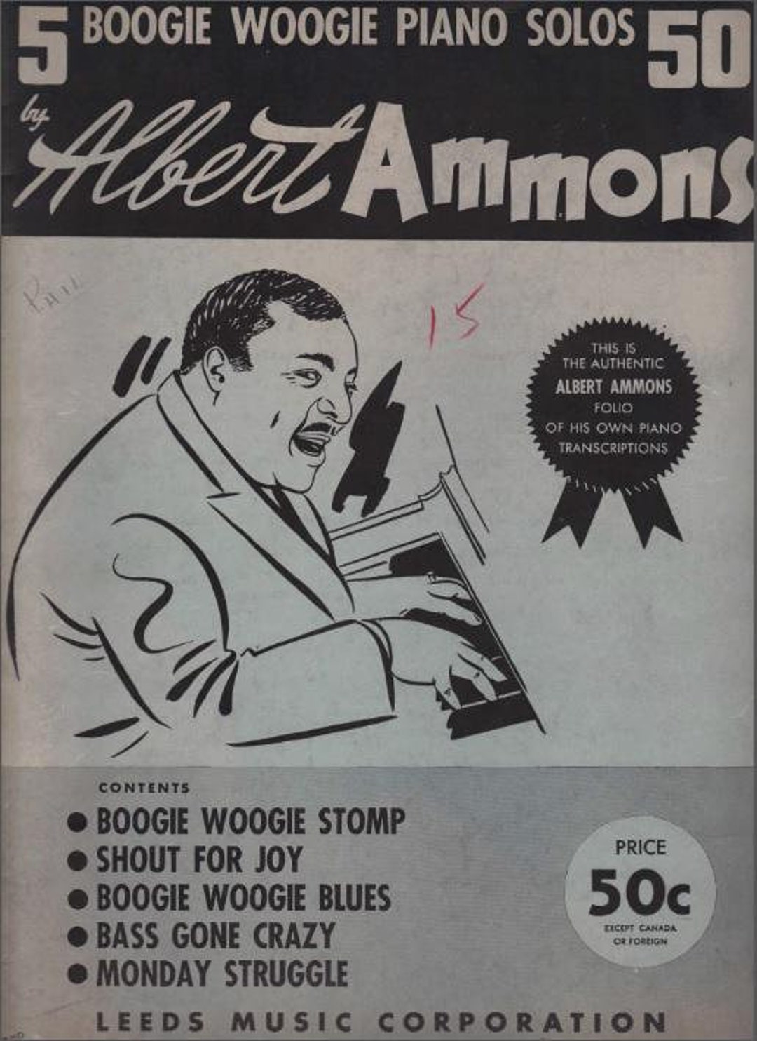 Printable Boogie Woogie Piano Sheet Music | 5 Classic Solos by Albert ...