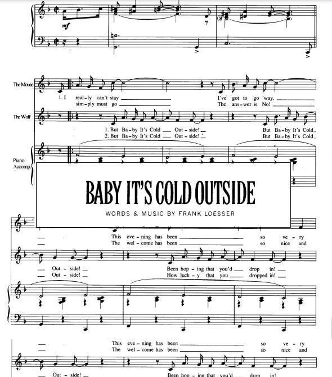 Baby It's Cold Outside" by Ray Charles (piano + Vocal) - Etsy