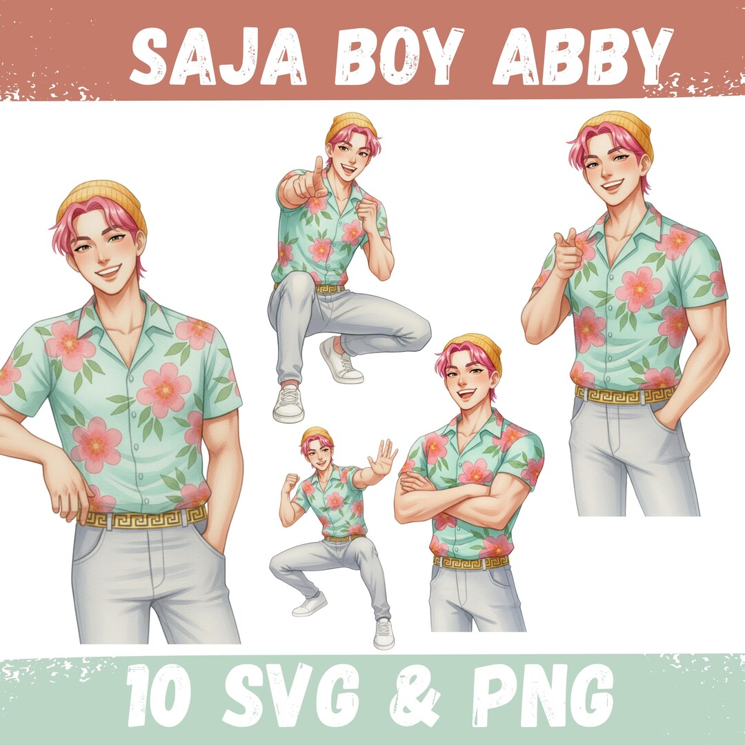 Saja Boy Abby Clipart SVG & PNG | Cute Boy Digital Download for Cricut ...