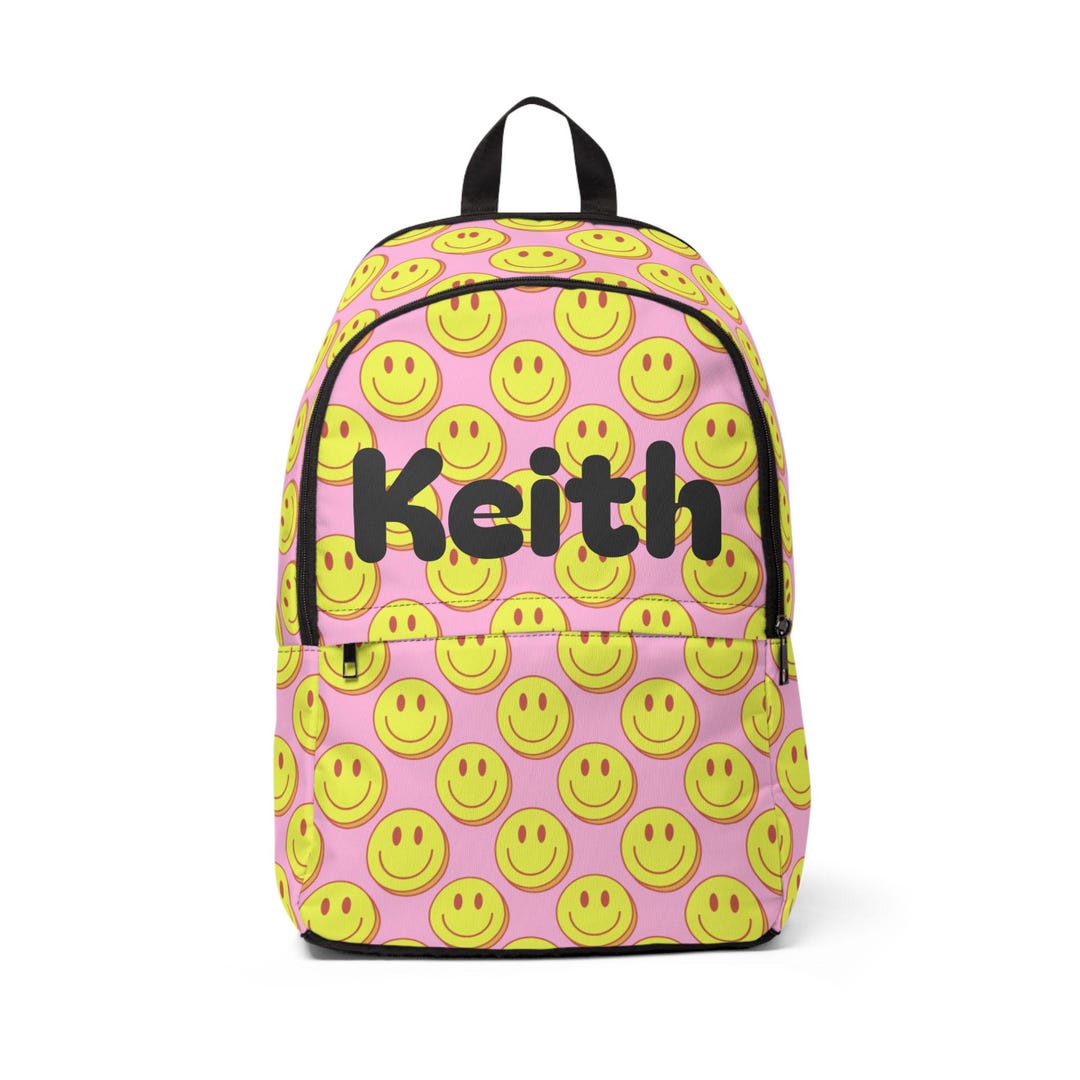Smiley Face Backpack, Happy Face Bag, Fun Emoji Rucksack, Cute ...