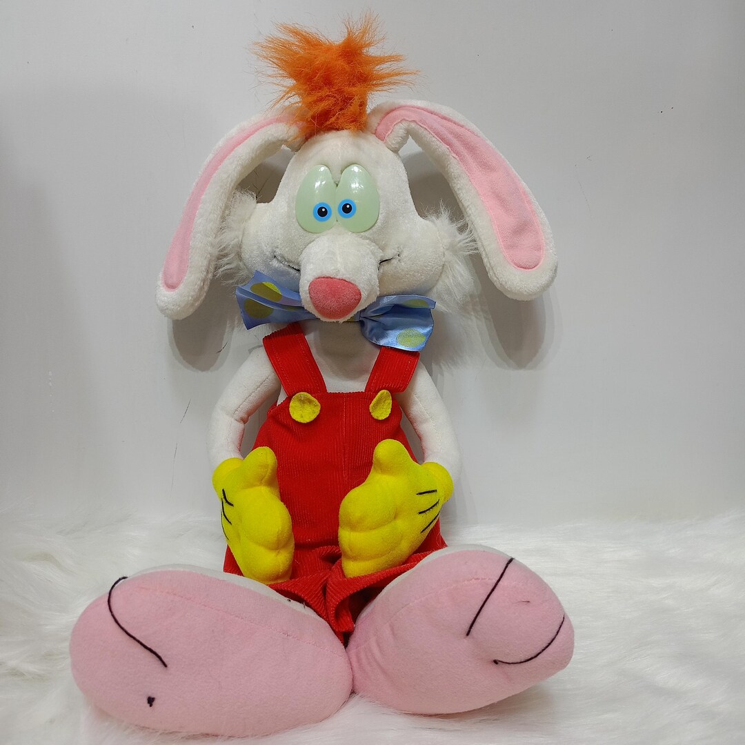 Vintage 80s Who Framed Roger Rabbit Roger Plush Stuffed Animal 18.5 ...