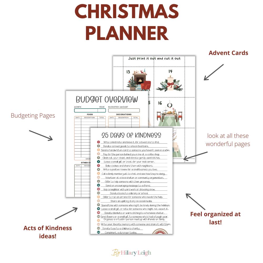Christian Christmas Planner for Moms: Boho Holiday Organizer (printable ...