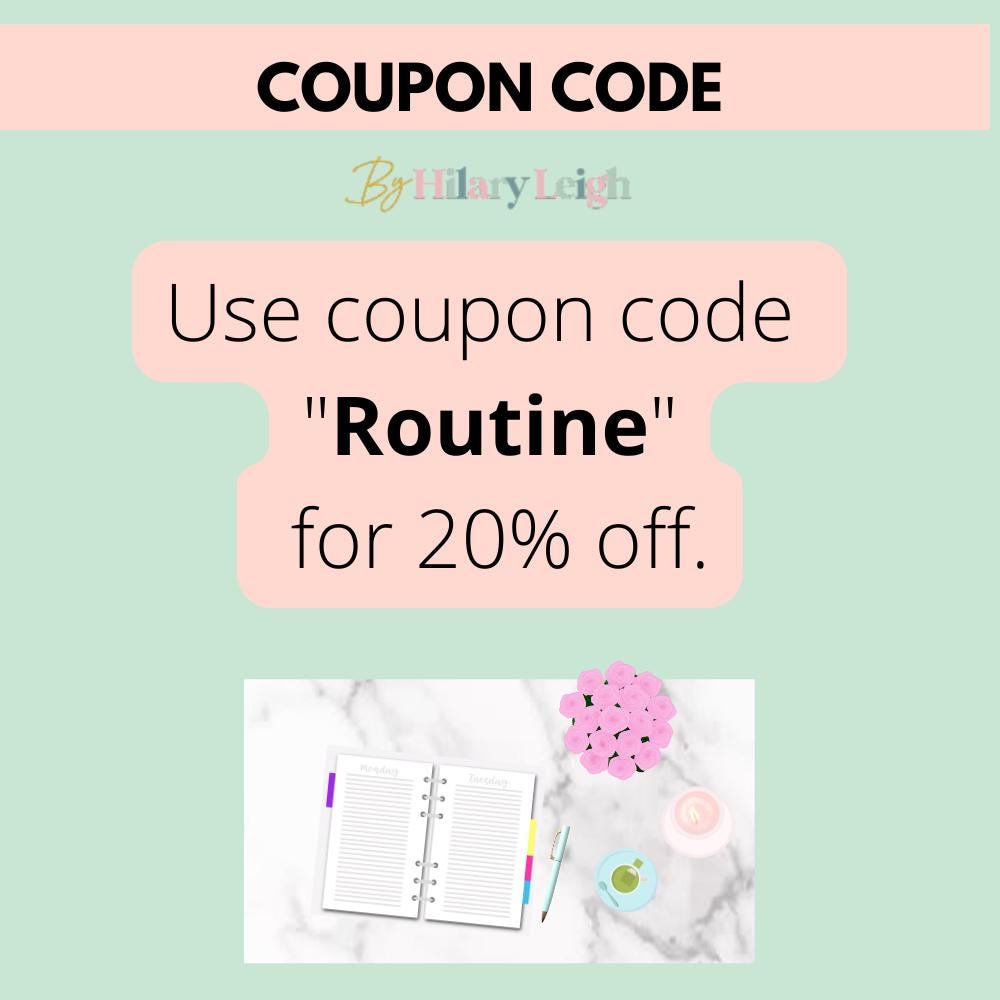 Pastel Boho School Day Checklist for Kids – Morning, Afternoon ...