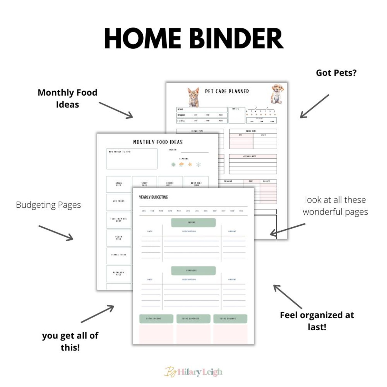 Boho Home Management Binder for Moms: Printable Planner (PDF) - Etsy