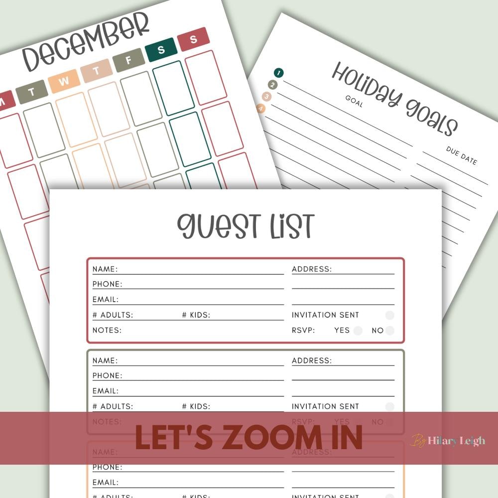 Christian Christmas Planner for Moms: Boho Holiday Organizer (printable ...