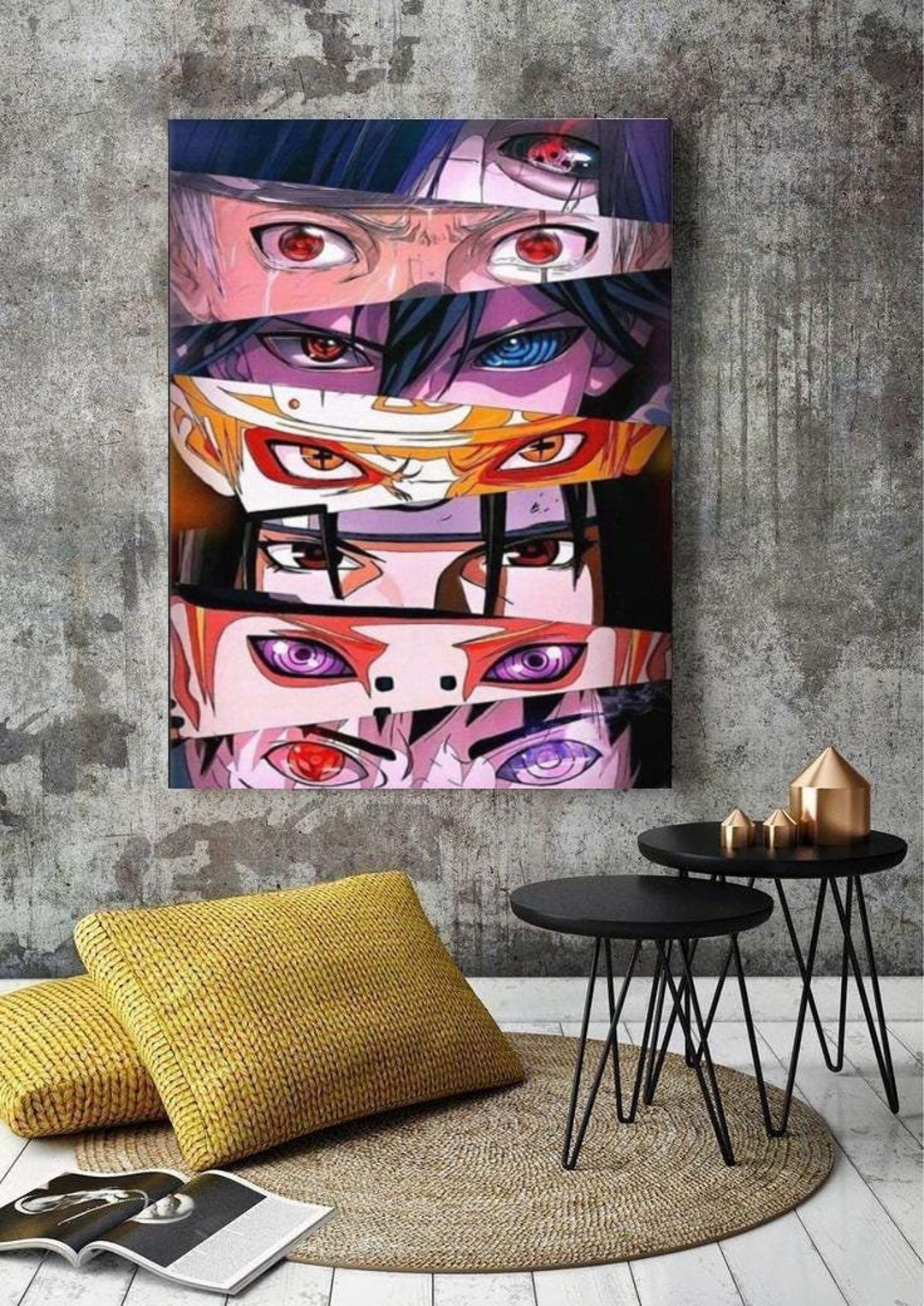 Anime Eyes Poster Scroll Trendy Anime Wall Art Extra Large Wall Art ...