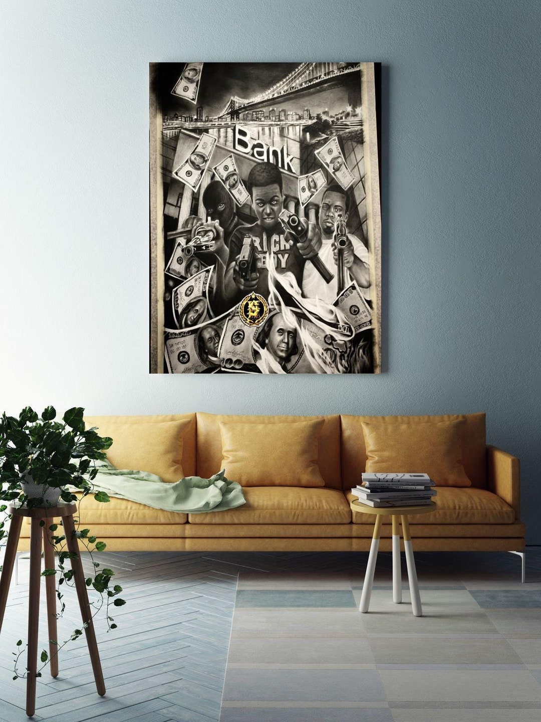 Gangster Wall Decor,legend Gangsters Wall Art,gangster Collage,mafia ...