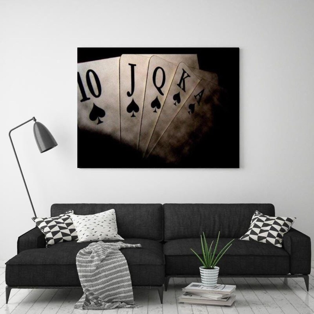 Playing Cards Canvas , King of Spades Canvas, King of Spades Wall Art ...
