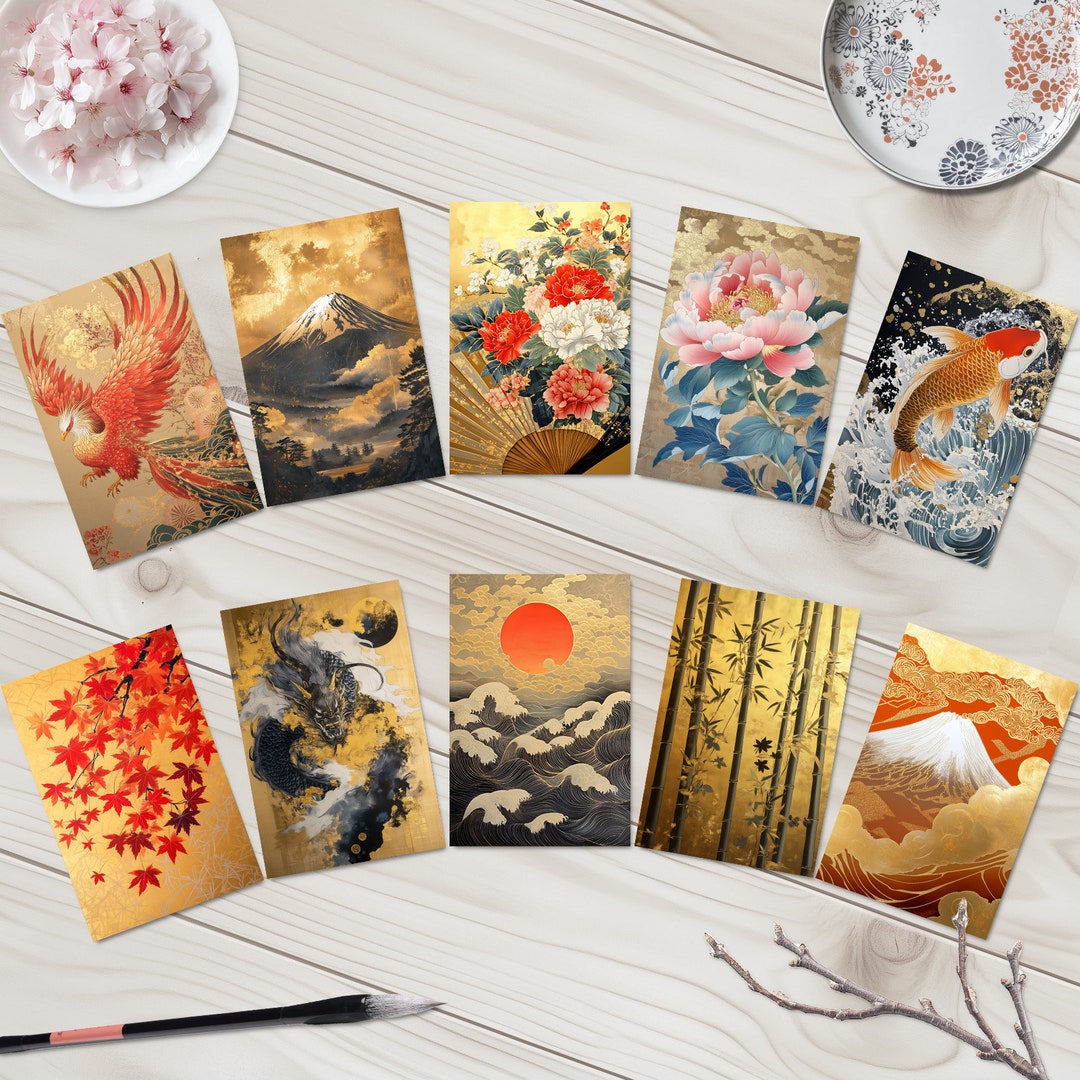 Japanese Good Luck Postcards – 10 Unique Designs to Bring Fortune and ...