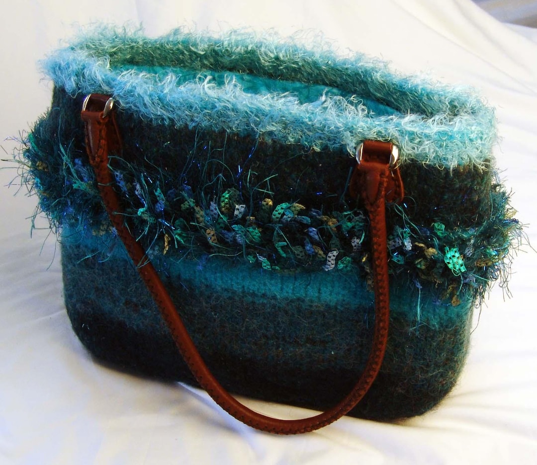 Wool Felted Handmade Handbag / Tote, One of a Kind - Etsy