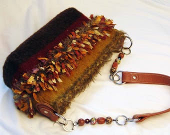 Wool Felted Handmade Handbag / Tote, One of a Kind - Etsy