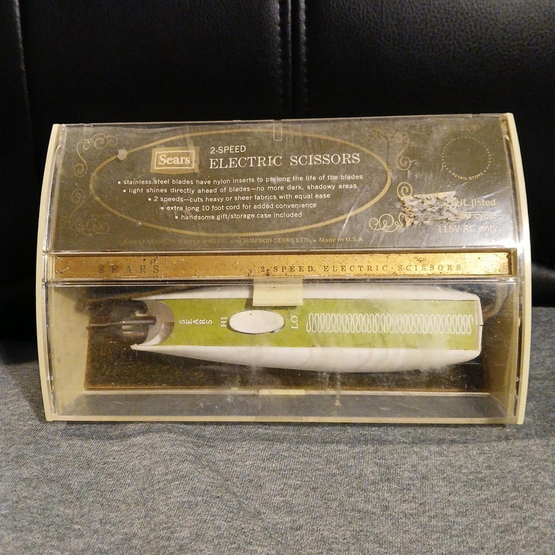 Vintage Sears 2-speed Electric Scissors With Case - Etsy