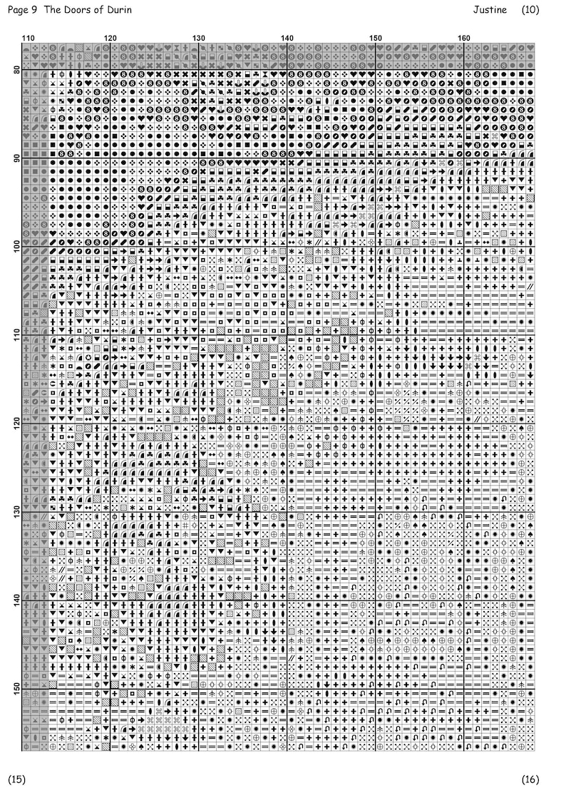 The Doors of Durin, Moria Cross Stitch Pattern, Instant Download PDF ...