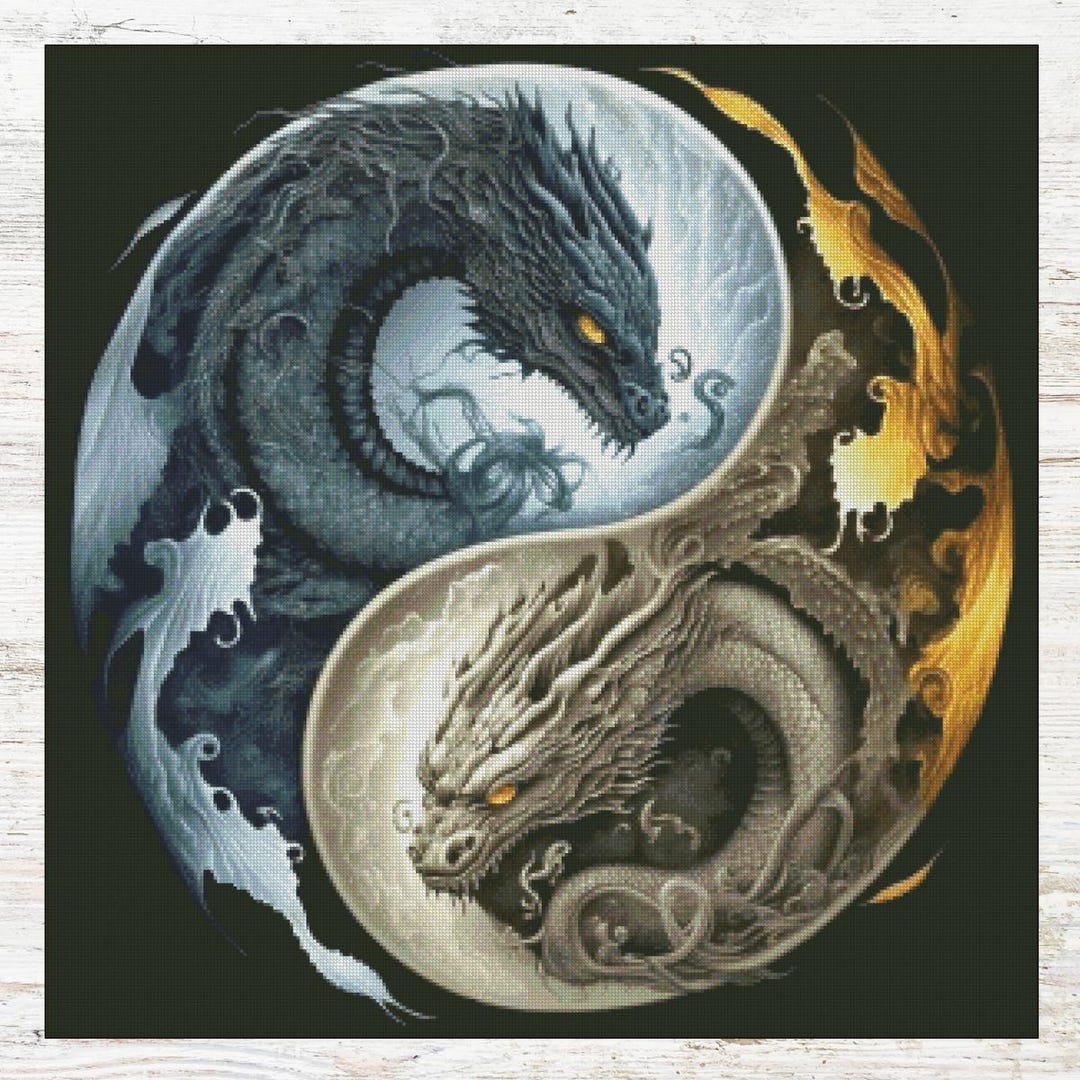 Dragons Cross Stitch Pattern, Fantasy Cross Stitch Instant Download PDF, Counted Cross Stitch ...