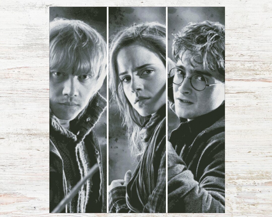 Ron, Hermione, and Harry Cross Stitch Pattern: Instant Download (PDF ...
