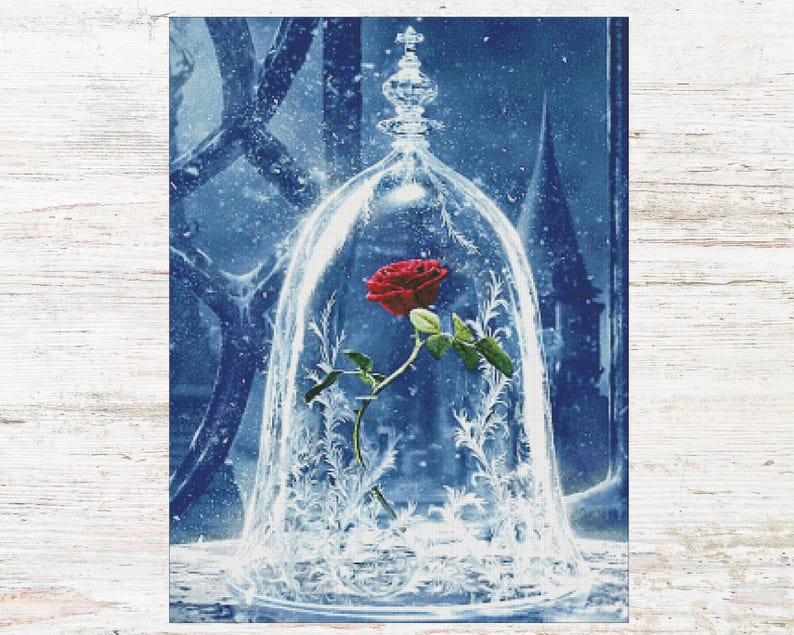 Enchanted Rose Cross Stitch Pattern, Magic Rose Instant Download PDF ...