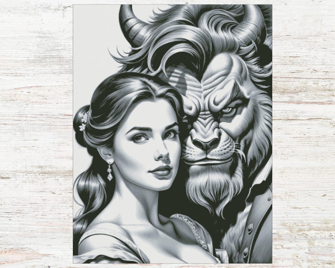 Belle and the Beast Cross Stitch Pattern: Instant Download (PDF, XSD ...