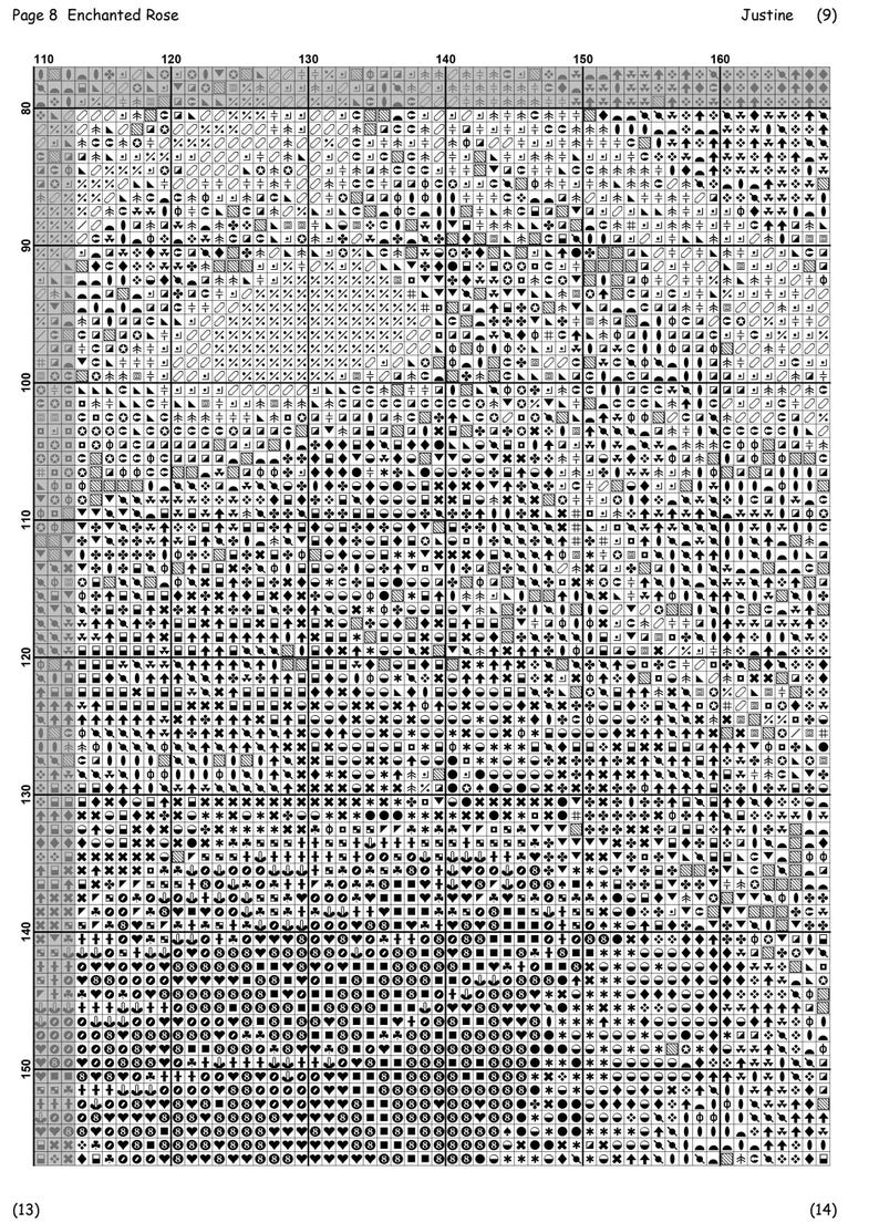 Enchanted Rose Cross Stitch Pattern, Magic Rose Instant Download PDF ...