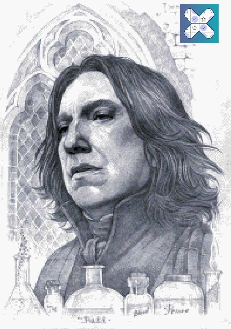 Severus Snape Cross Stitch Pattern: Instant Download (PDF, XSD File ...