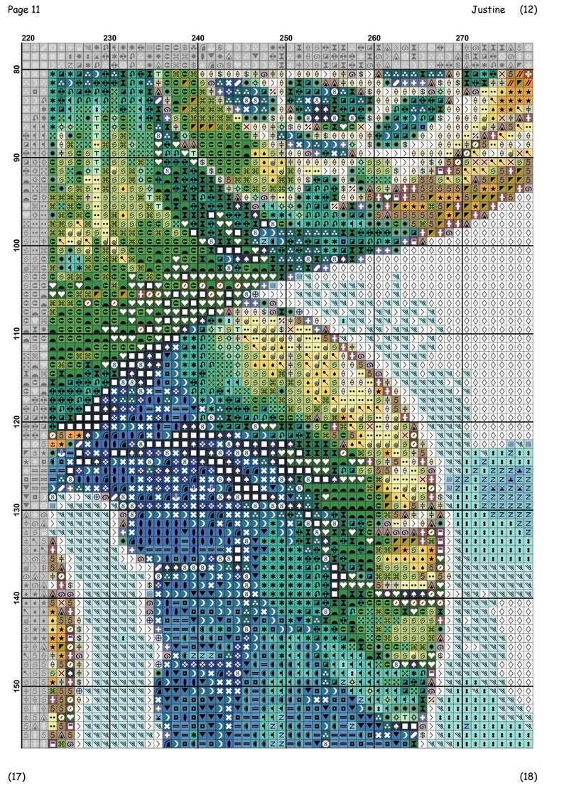 Sea Turtle Cross Stitch Pattern, Modern Cross Stitch Instant Download ...