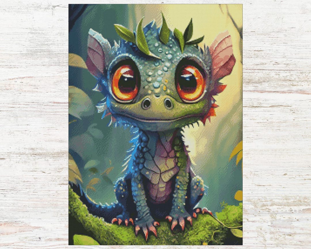 Small Dragon Cross Stitch Pattern: Instant Download (PDF, XSD File ...