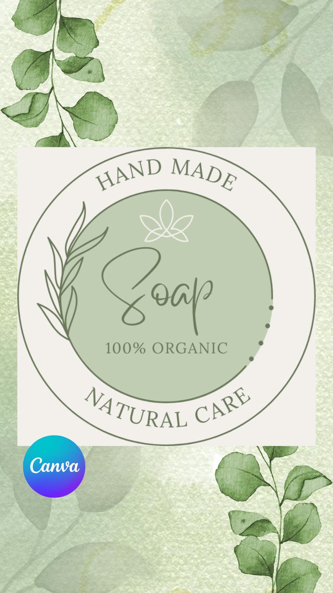 Editable Soap Label, Label for Natural Made Goods, Business Circle ...