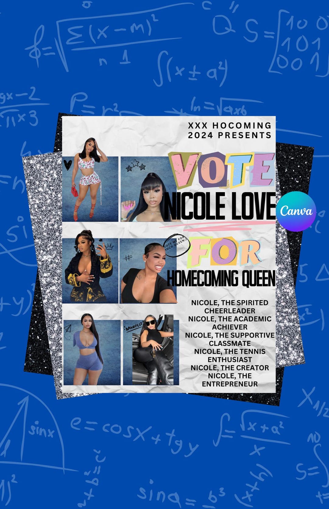 Homecoming Flyer Template, HOCO Flyer Design, Homecoming Queen & King ...