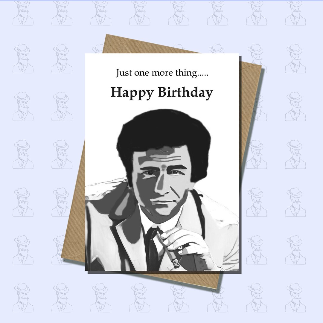 Columbo Card - Just One More Thing Card - Birthday Card - Vintage TV ...