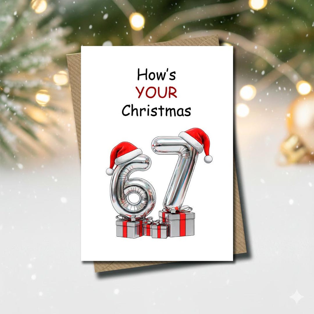 6 7 Viral Christmas Card - Meme Xmas - Memes - Trending - Tiktok ...