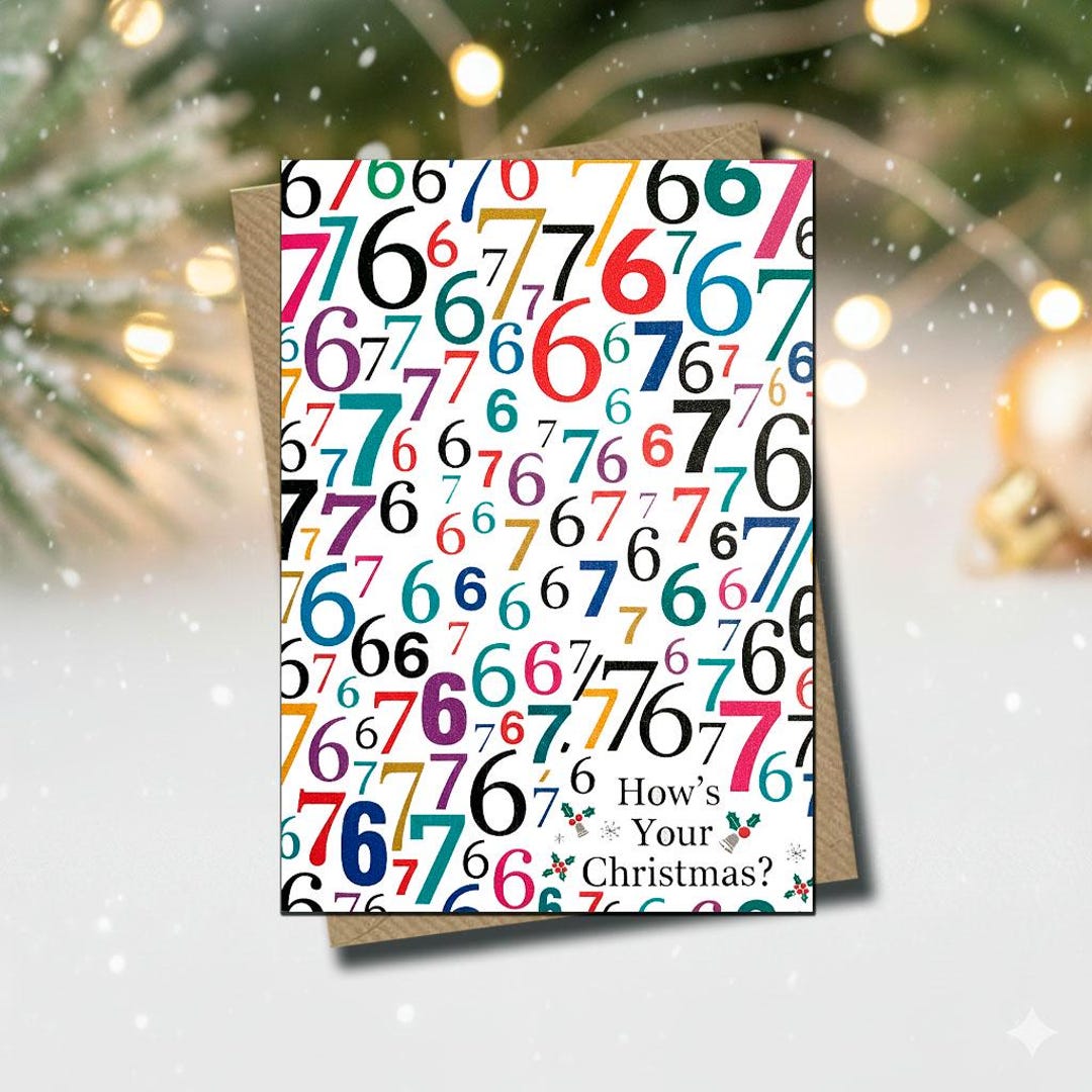 6 7 Viral Christmas Card - Meme Xmas - Memes - Trending - Tiktok ...