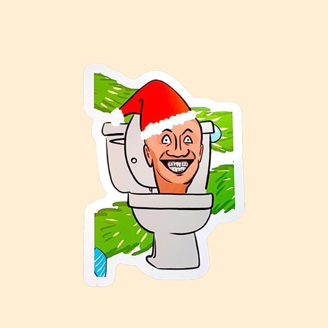 Gen Alpha - Brainrot - Skibidi Toilet Christmas Vinyl Sticker - Bottles ...