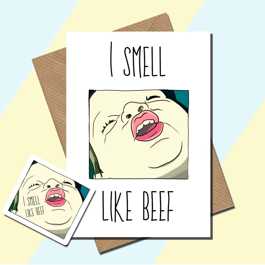 I Smell Like Beef Card - Vine Card -birthday Card - Ava - Youtube - Etsy