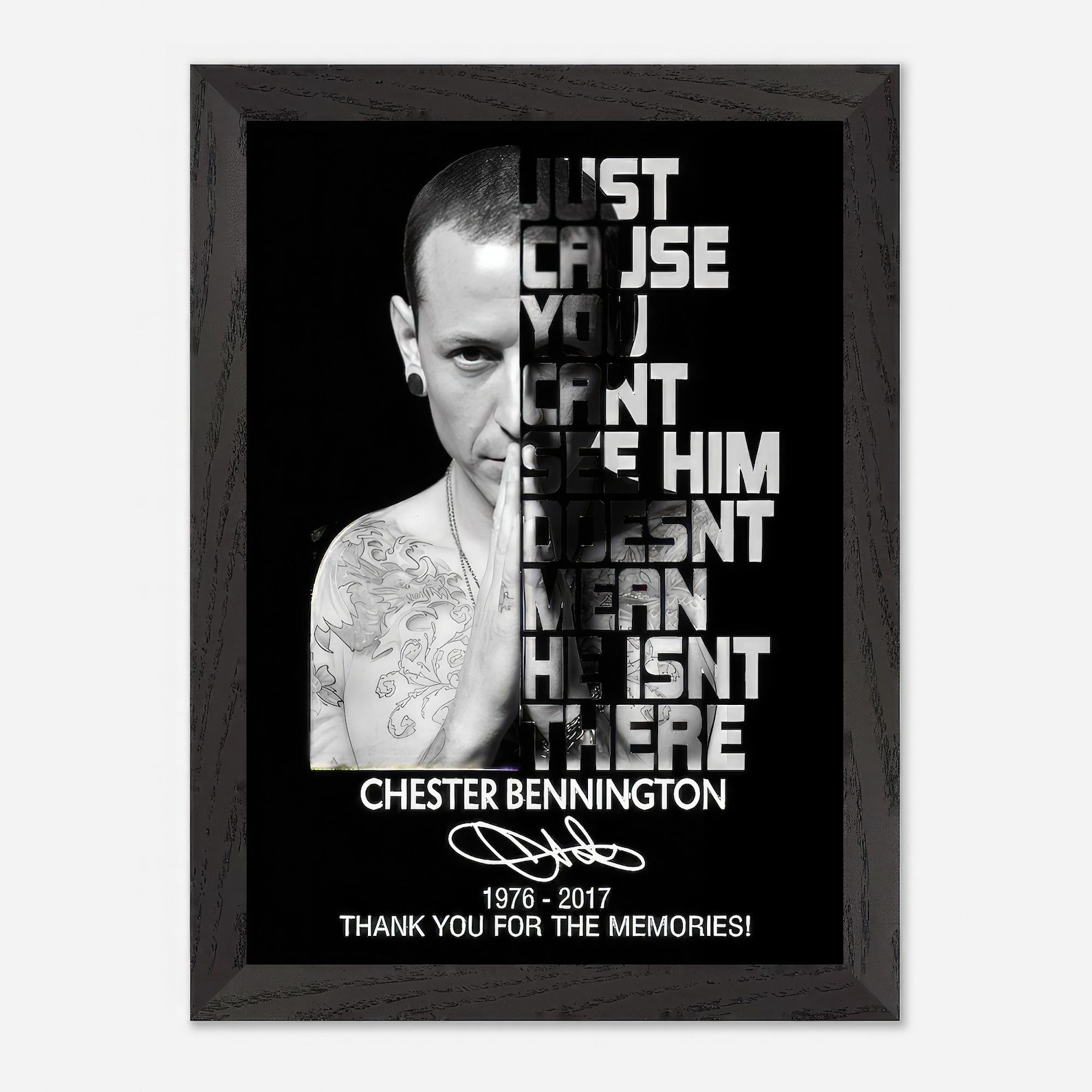 Chester Bennington Tribute Quote Poster Linkin Park Posters Framed Wall ...