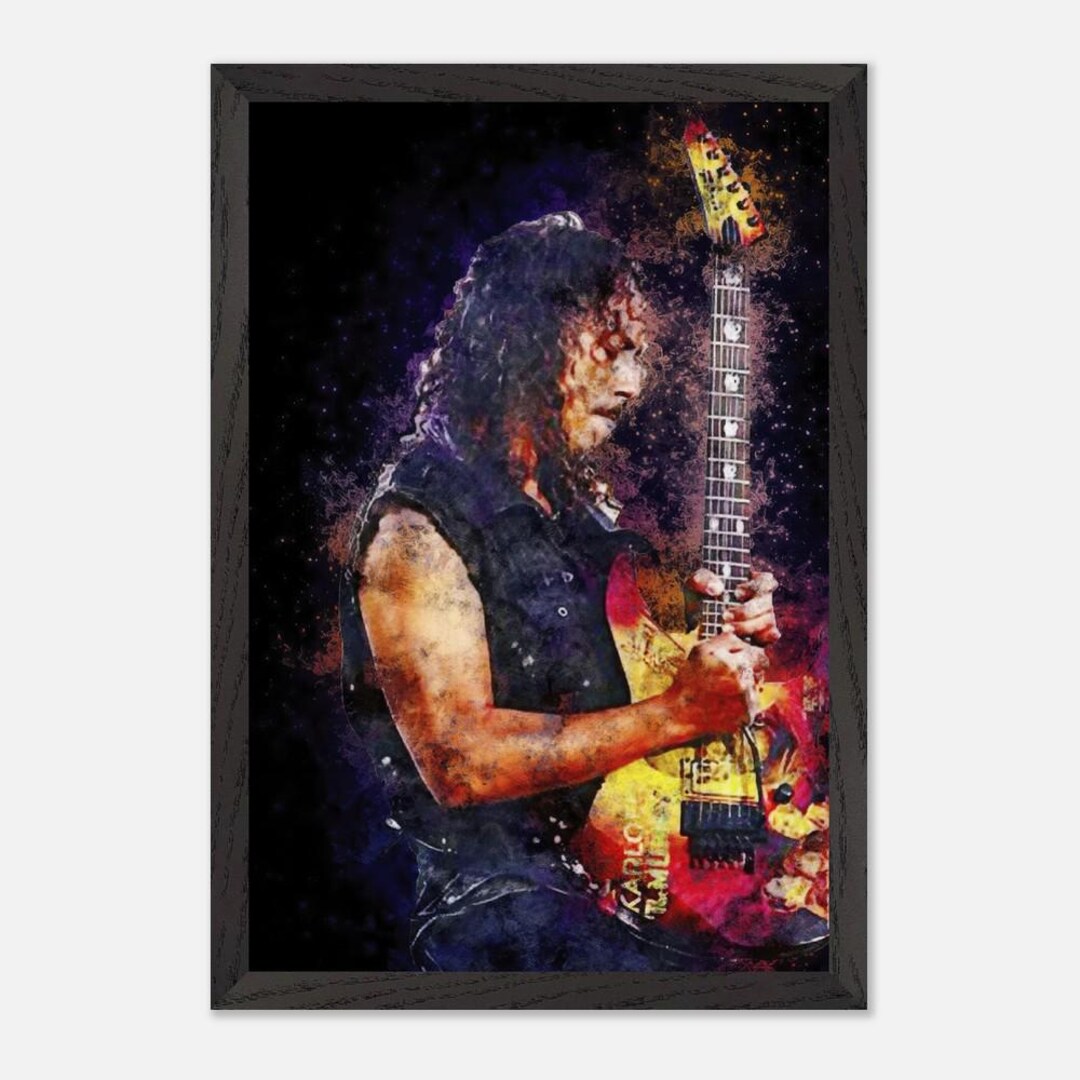 Guitarist Artwork Metallica Poster | Electric Guitar Wall Art Decor ...