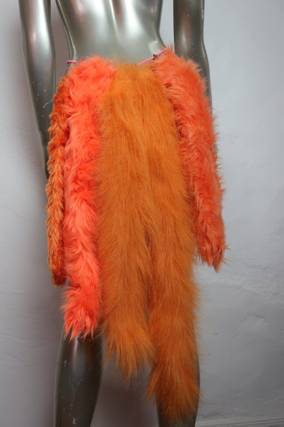 Orange Furry Clip on Tails Your Choice Orange Faux Fur | Etsy