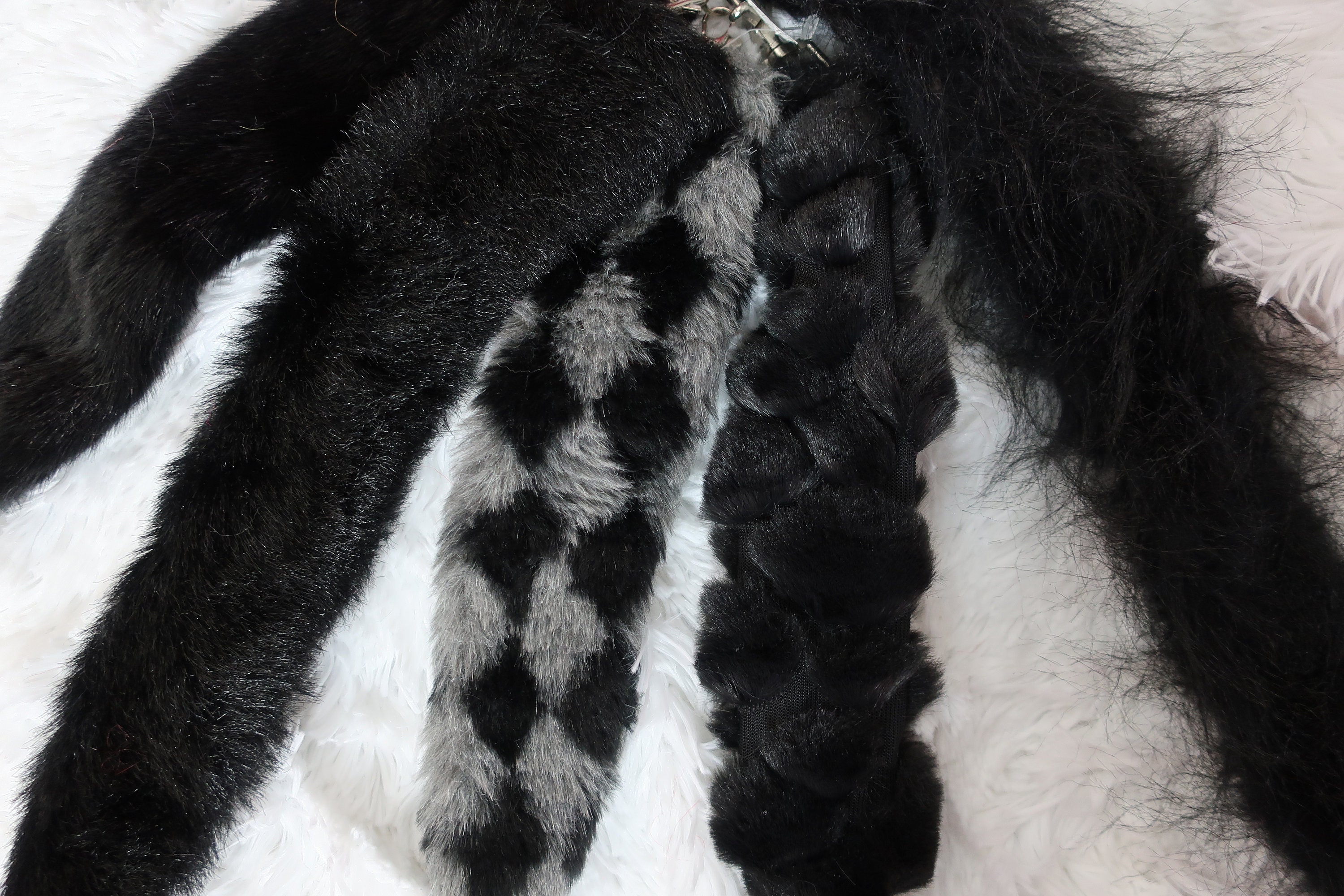 Black Furry Clip on Tails Your Choice Black Faux Fur Costume - Etsy