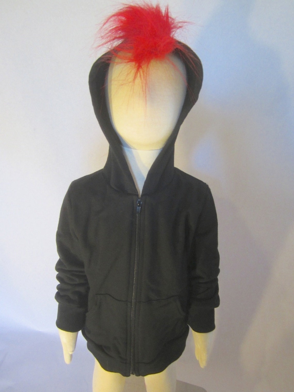 Red Fur Mohawk Hoodie Kids Toddler Size 2 American Apparel - Etsy