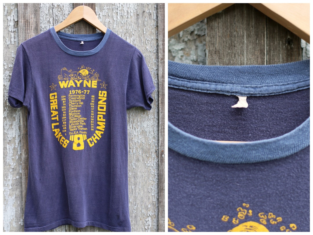 Vtg 70s Great Lakes Champions Tee T Shirt / 1976 1977 / Wayne Michigan ...