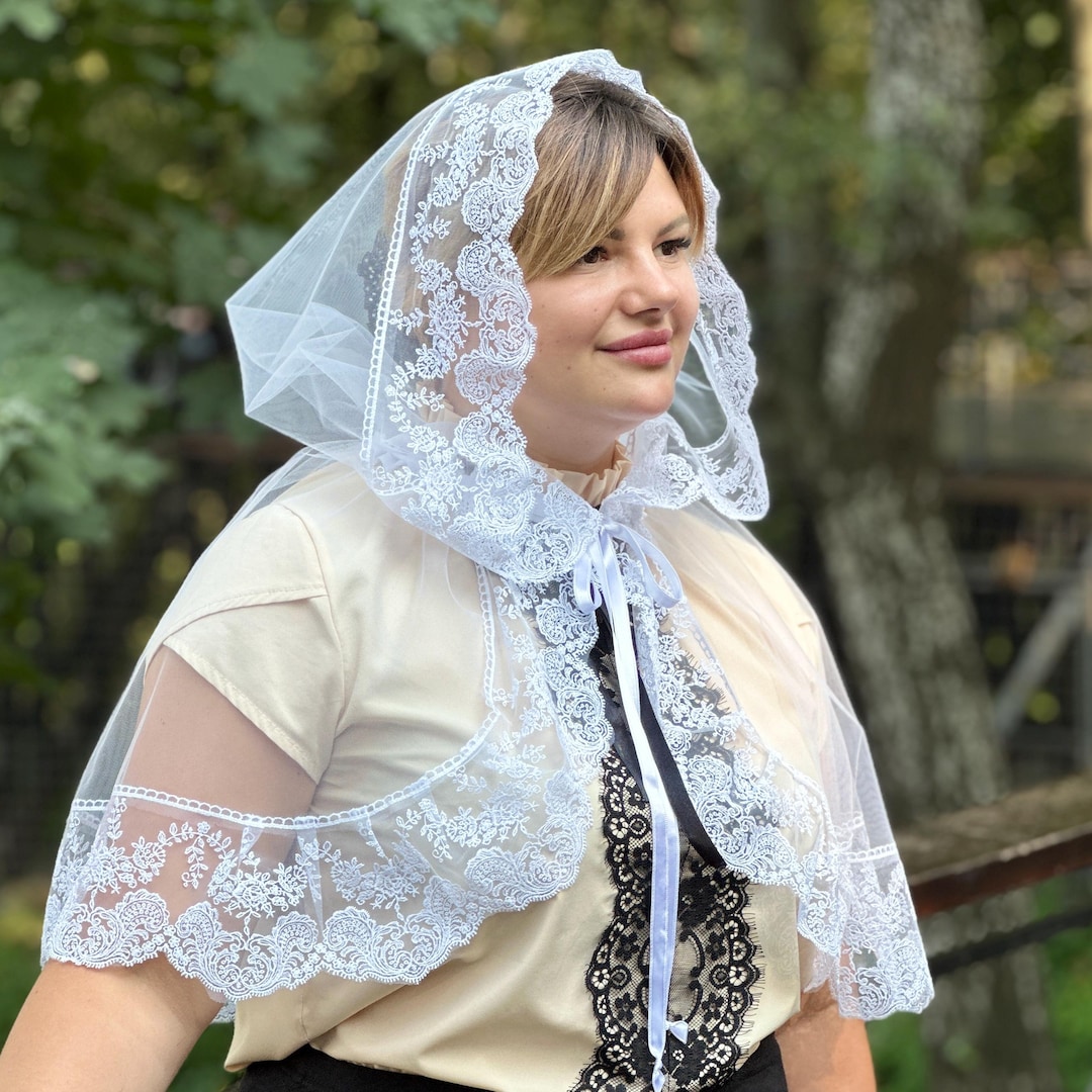 Infinity Veil Lace Scarf Veil Church Scarf Catholic for Women Praying ...