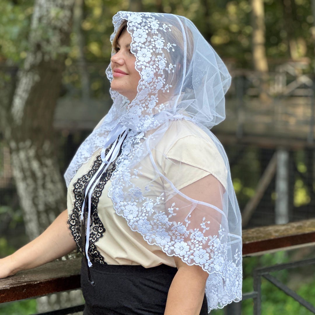 Lace Infinity Veil: Christian Prayer Head Scarf - Etsy