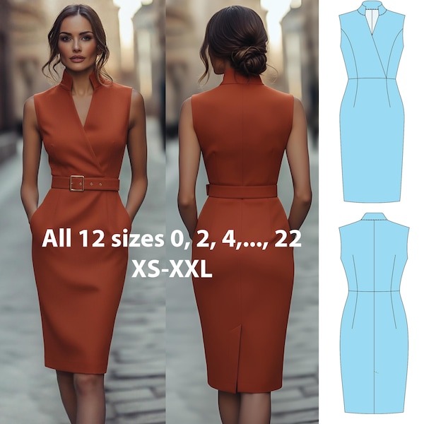 Sheath Dress Pattern - Etsy UK